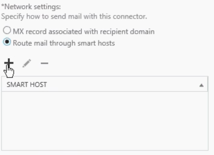 Exchange Server: Creating a send connector / smarthost